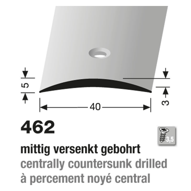 Küberit Alu Übergangsprofil 40 Mm Typ 462 270 Cm Sand F9 Sand F9