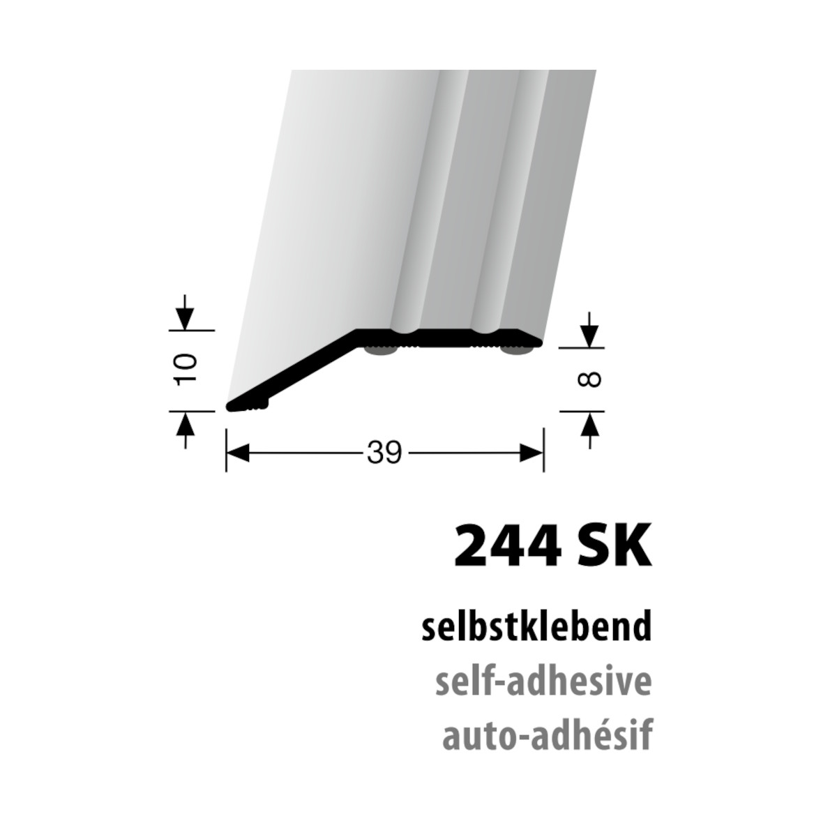 Küberit Abschlußprofil Typ 244 Sk 90 Cm Edelstahloptik F2