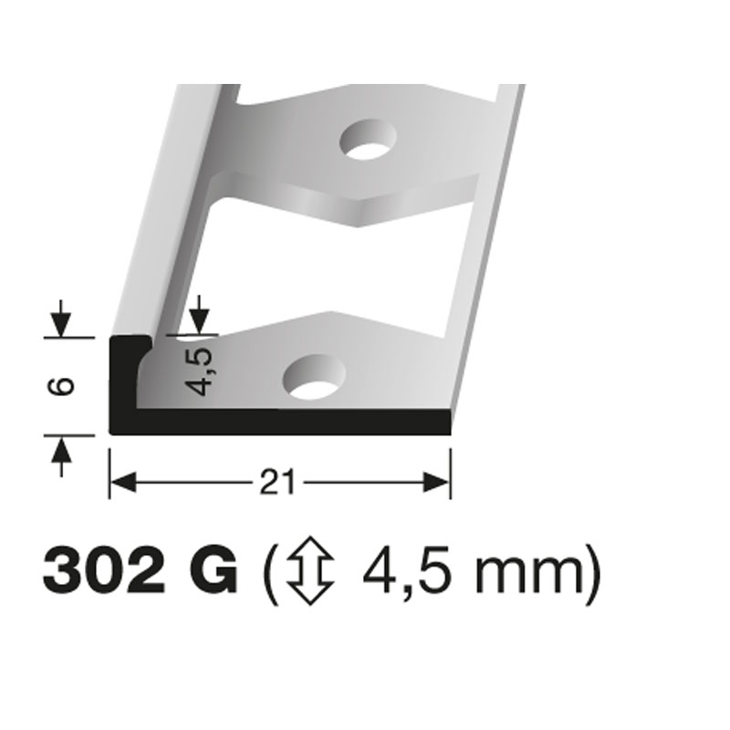 KÜberit Fliesenabschlußprofil 4 5 Mm Typ 302 G 250 Cm Natur F0